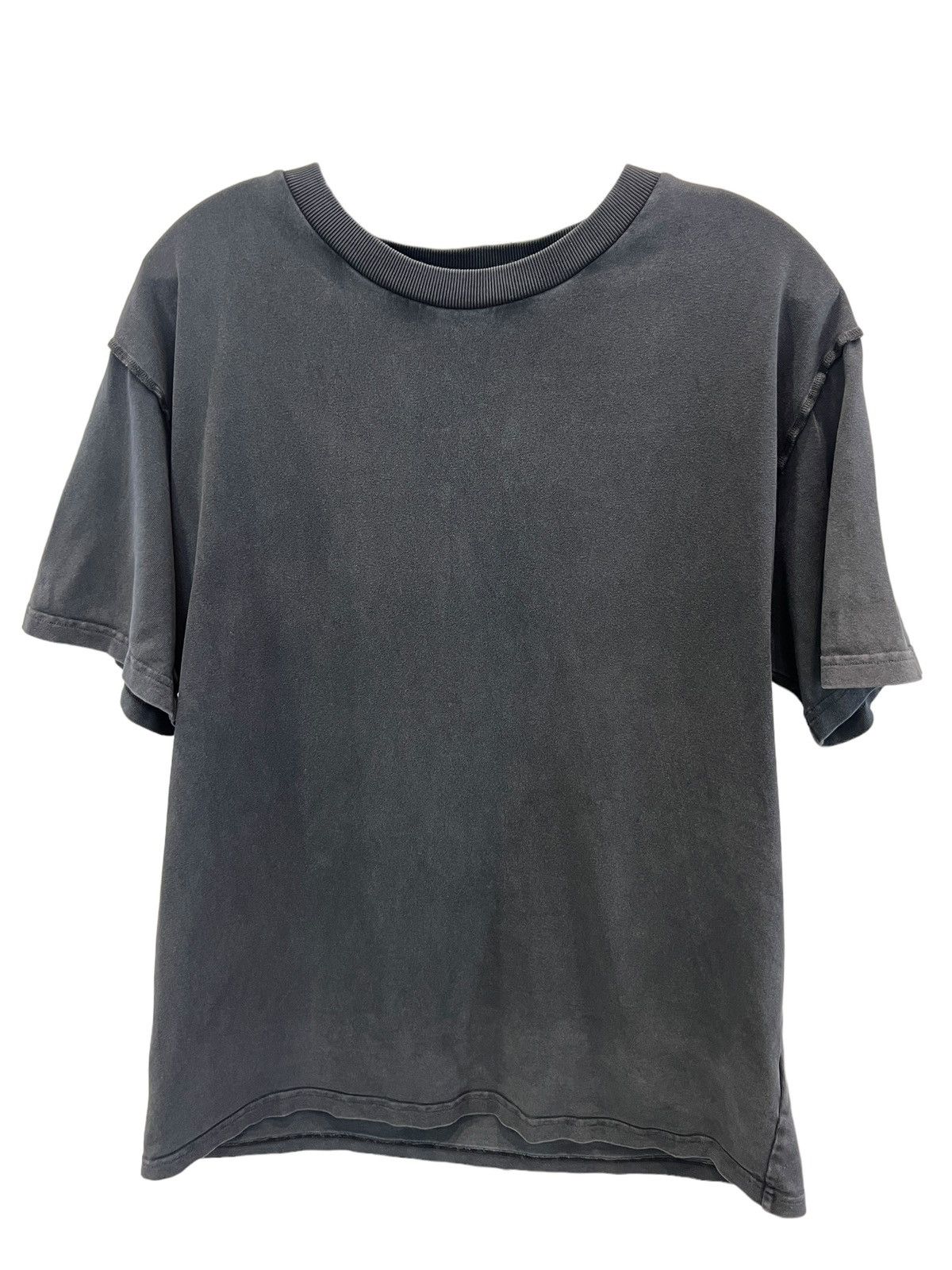 Louis Vuitton Louis Vuitton Charcoal Grey Cotton Crew Neck T-Shirt ...