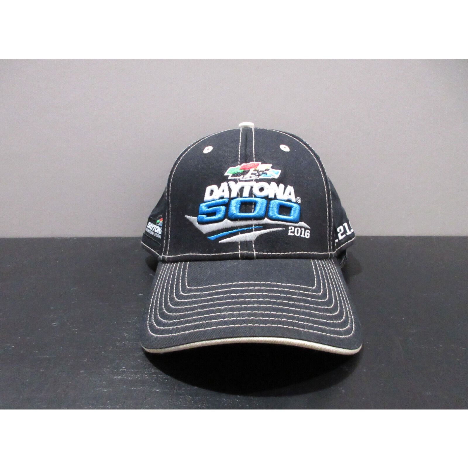 NASCAR Nascar Hat Cap Strap Back Black White Daytona 500 Racing Team ...