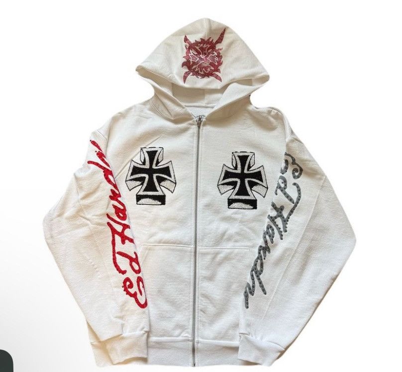 Ed Hardy × Ken Carson Ken Carson Ed Hardy Zip Up Hoodie ComplexCon ...