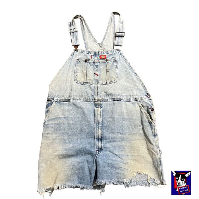 Vintage 80s/90s VTG Dickies Faded Distressed Overall Daisy Duke Cut ...