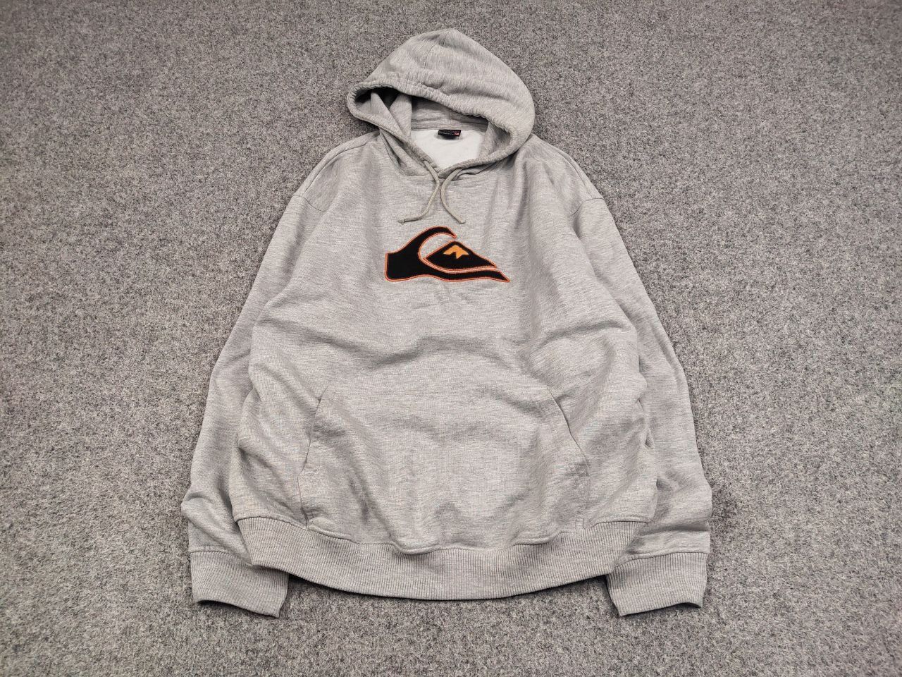 Vintage Vintage 90's Quiksilver Logo Gray Hoodie Y2K Hype Style | Grailed