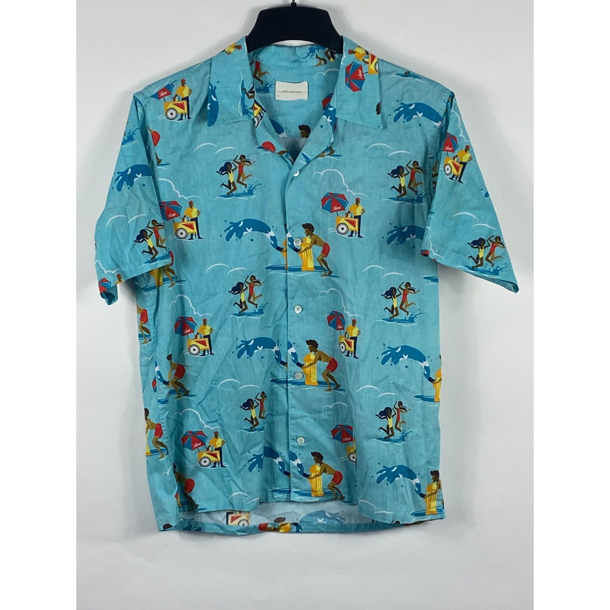 Aime Leon Dore Aimé Leon Dore Block Party Leisure Button Up Shirt Blue ...