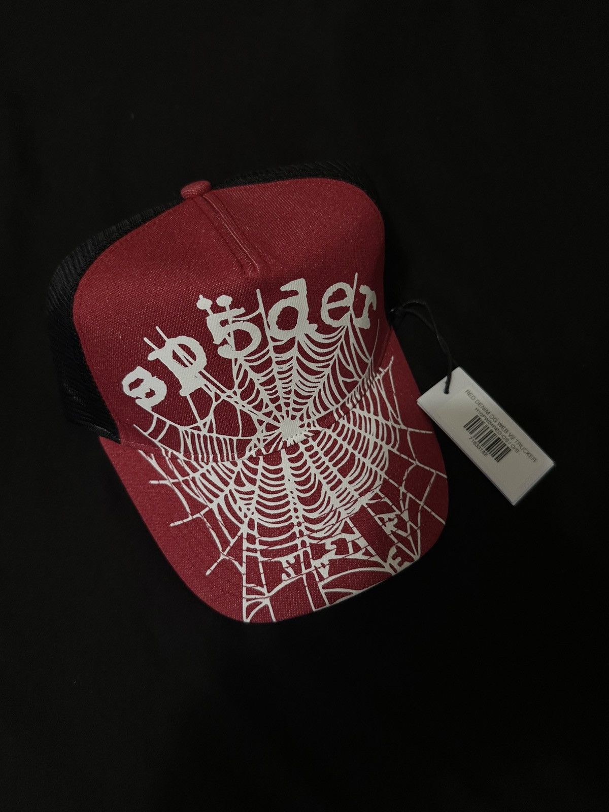 Spider Worldwide Sp5der Denim OG Web V2 Trucker ‘Red’ | Grailed