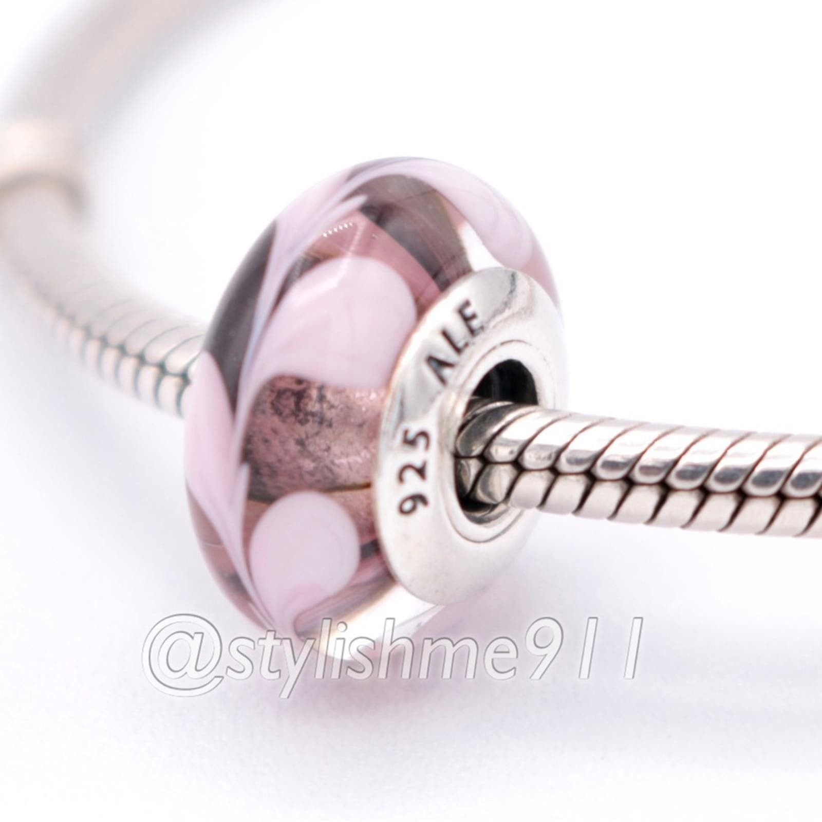 pandora Authentic PANDORA Purple and Pink Swirl Charm - 790677 | Grailed