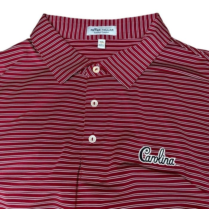 Peter Millar Peter Millar Summer Comfort Striped Polo Shirt XXL - Red and | Grailed