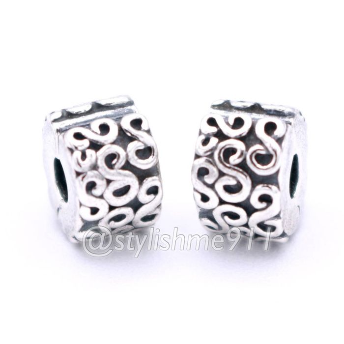 pandora Two Authentic PANDORA Swirls Clips | Grailed