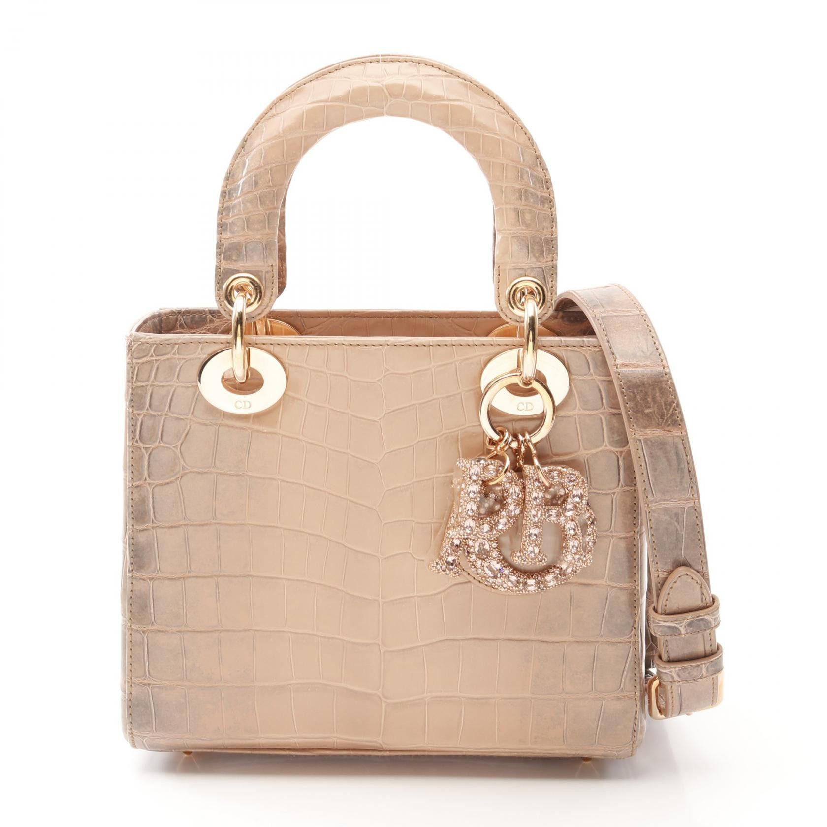 Dior Dior Dior Lady Dior Small Exotic Leather Handbag Leather Handbag ...