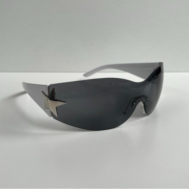 Designer Y2k 2000s Vintage Style White Frameless Star Sunglasses Grailed