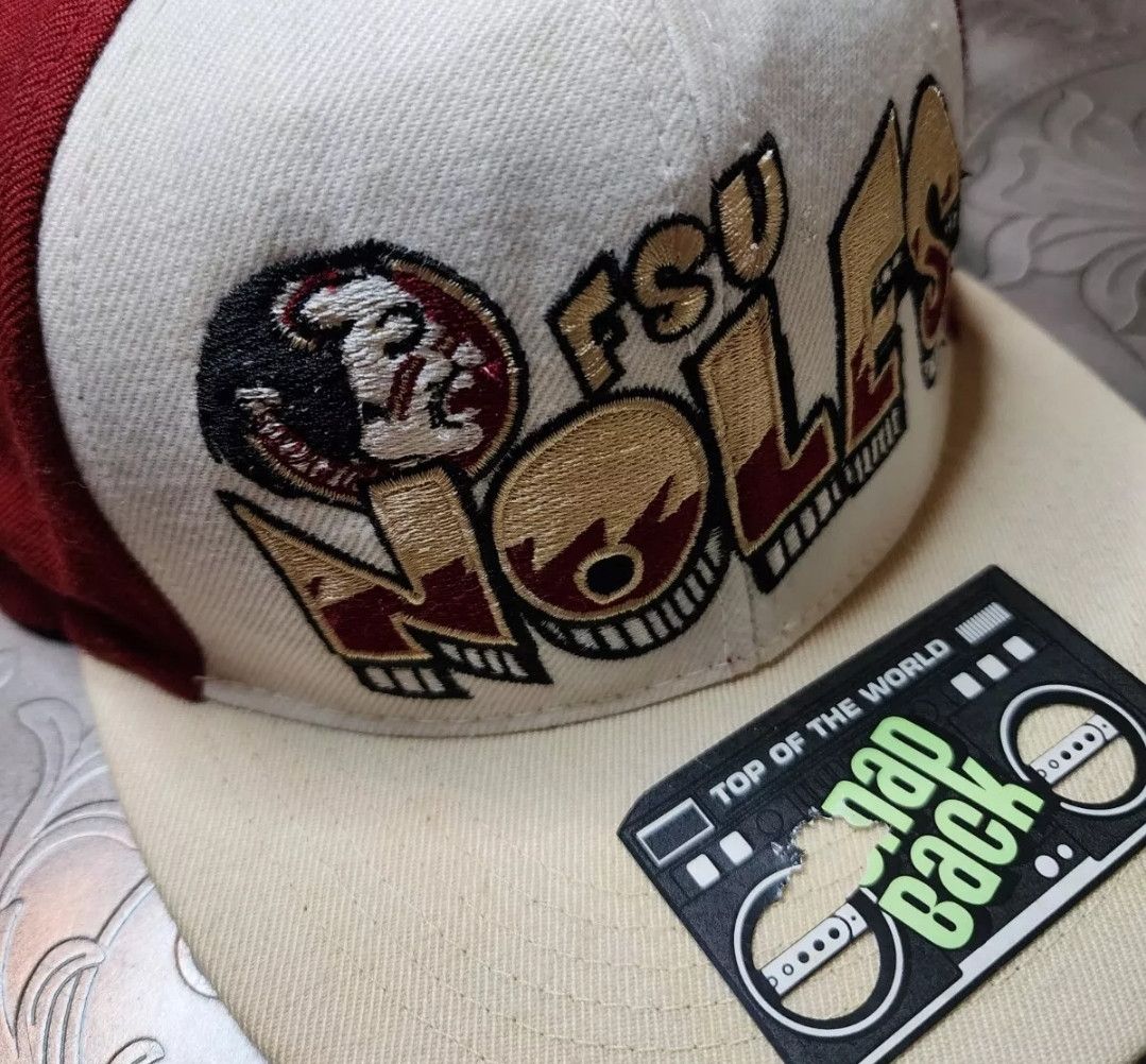 Vintage FSU Seminoles Snapback hat bubble letter grafhitti style | Grailed