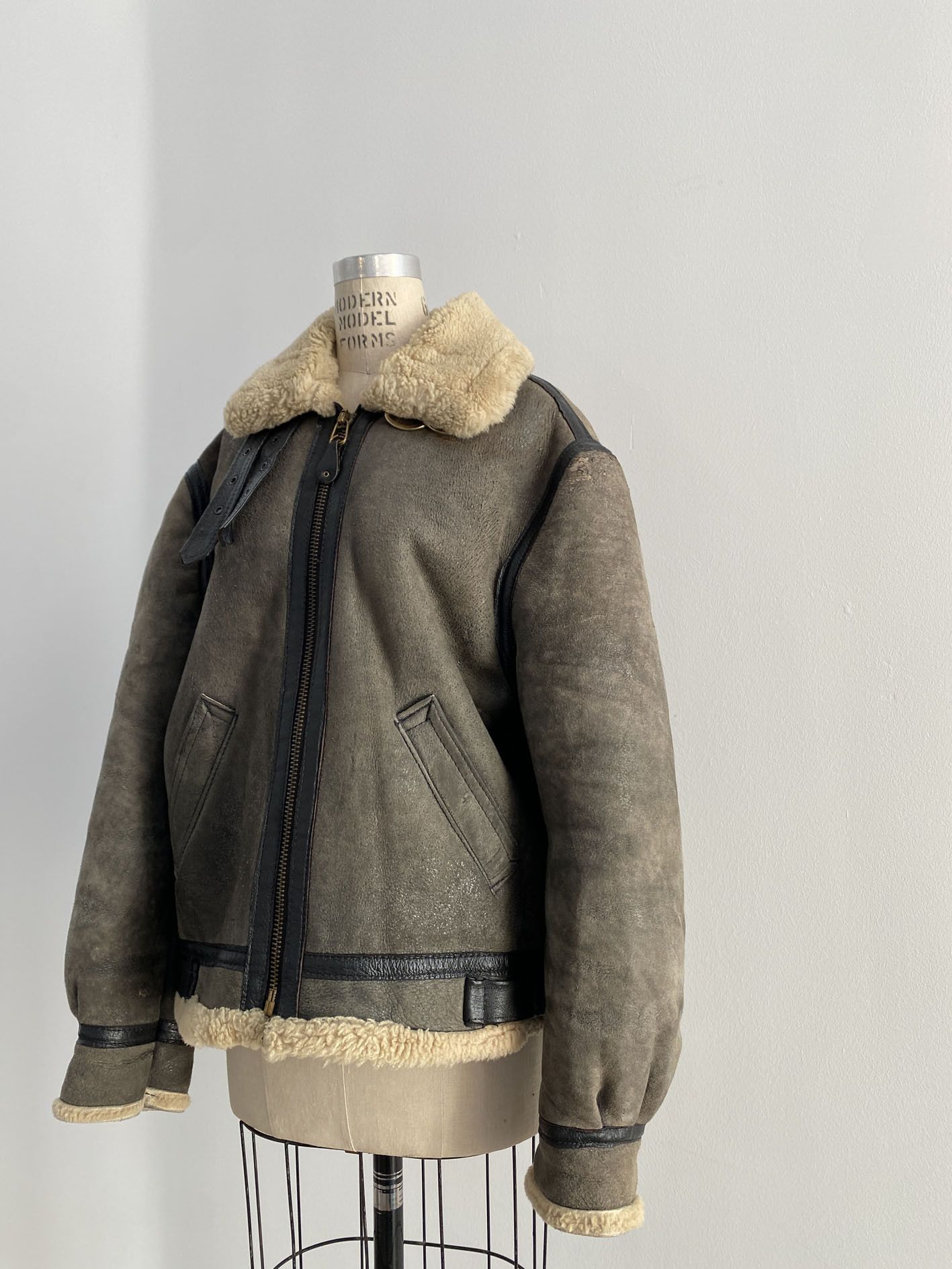 Schott Vintage Schott Type B-3 Flight Mouton Leather Jacket | Grailed