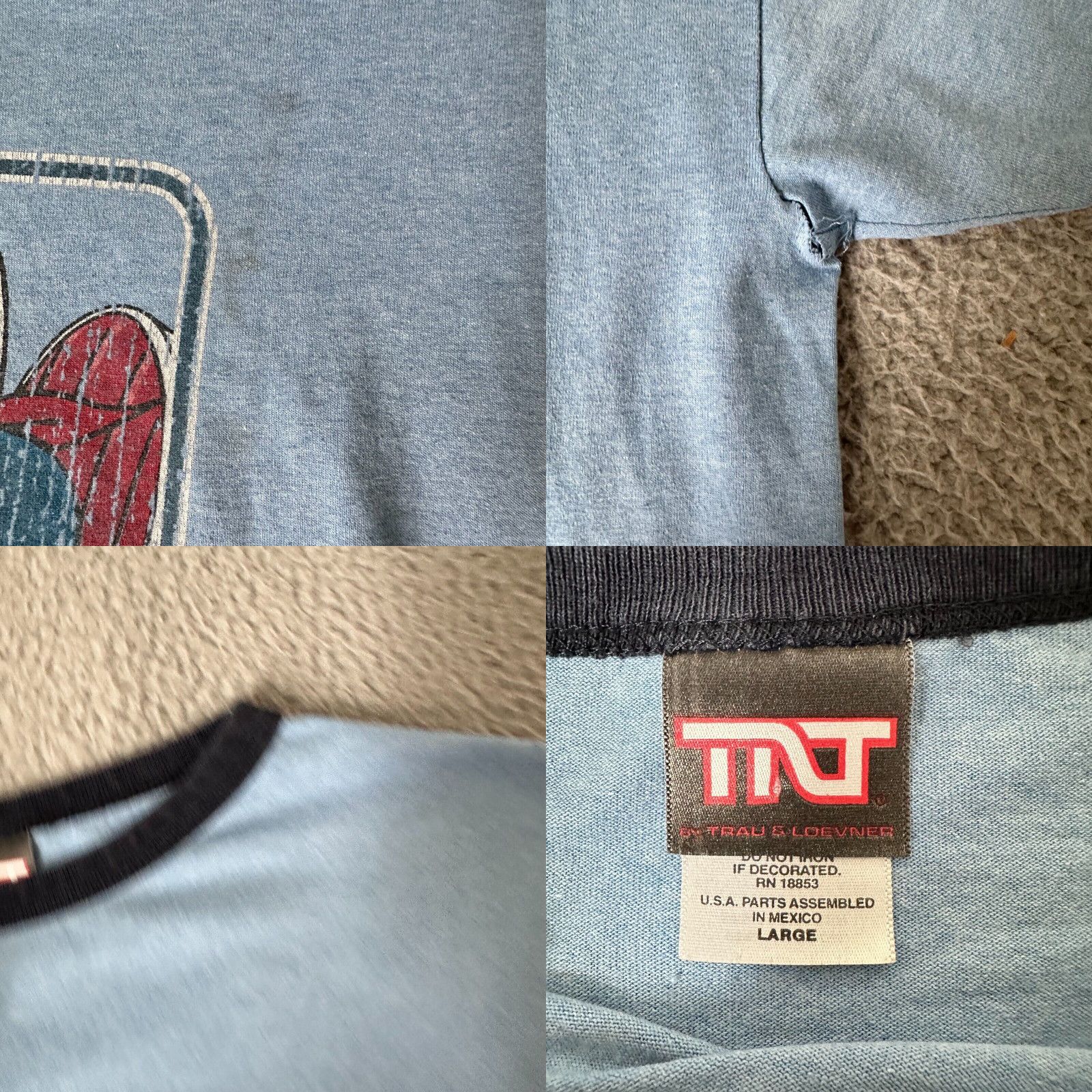 Speedo Vintage Speed Racer Shirt Adult Large Blue Ringer Y2K Tee ...