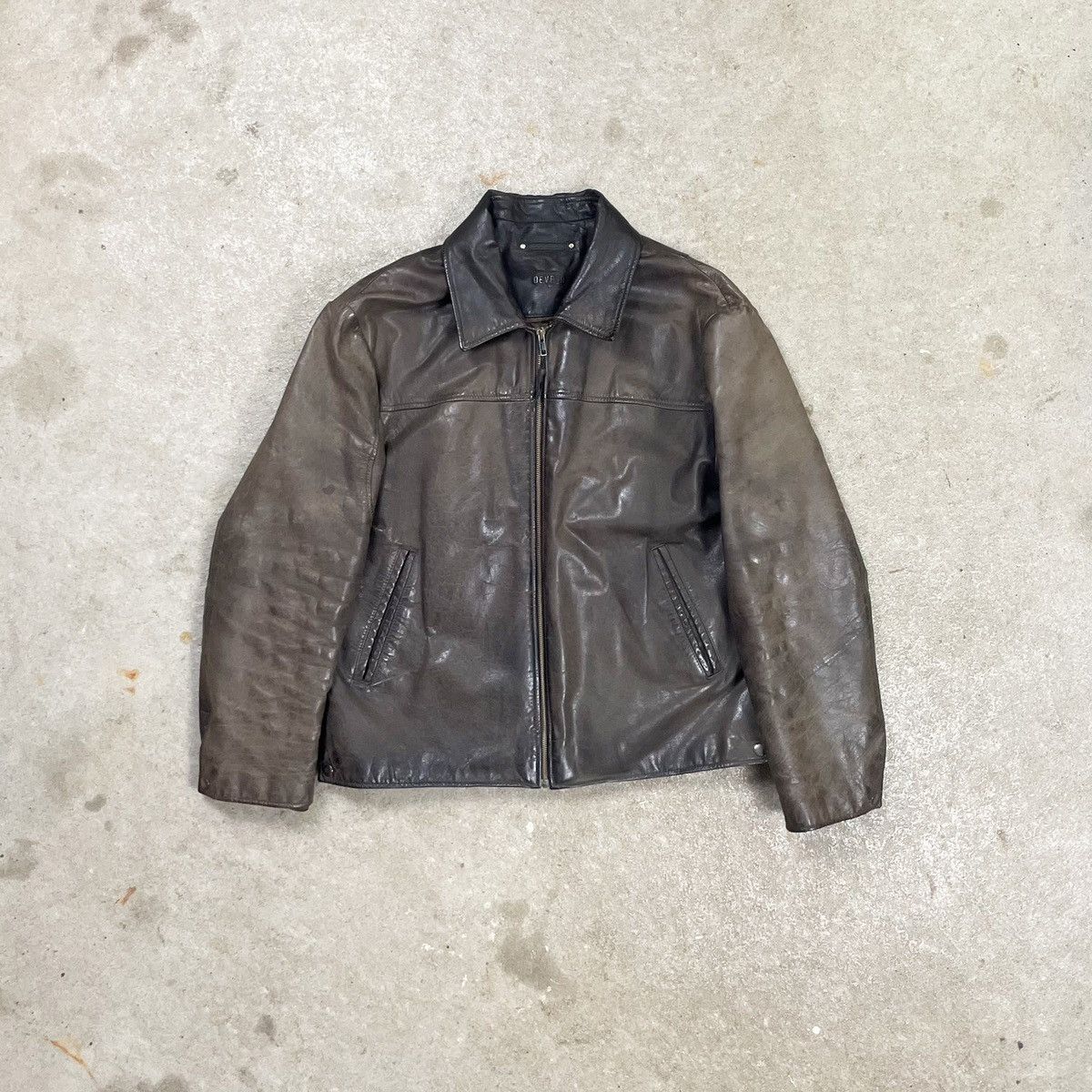 Vintage Vintage Brown Genuine Buffalo Leather Jacket | Grailed