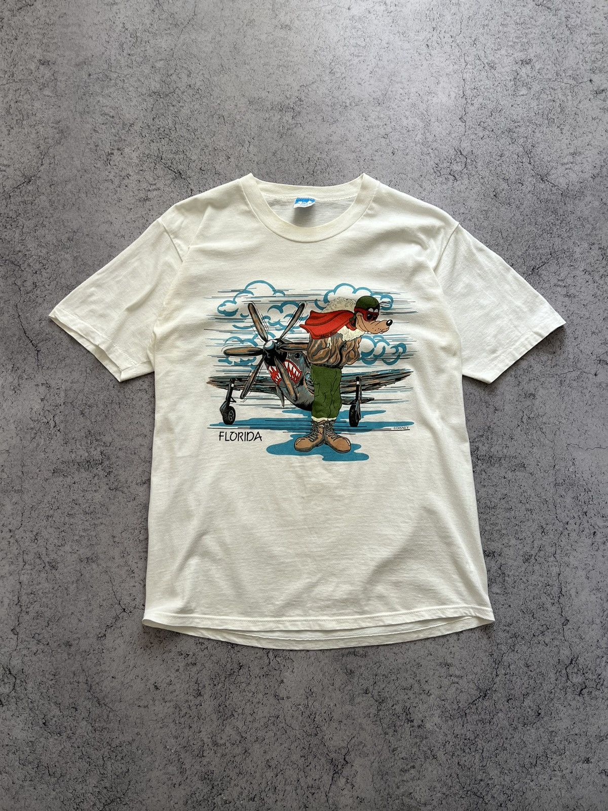 Vintage Disney Goofy Pilot 1990s Made In USA Vintage Retro T-Shirt ...