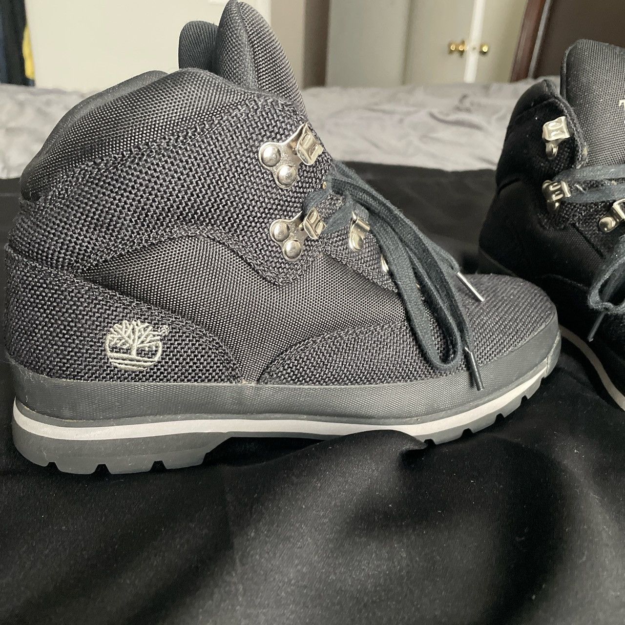 Timberland Exclusive midtop all black timbs | Grailed