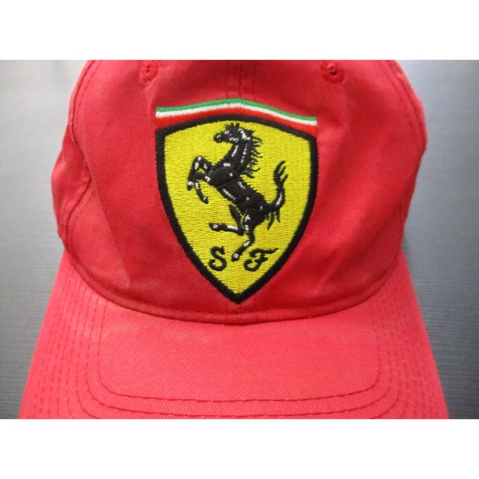 Ferrari Vintage Ferrari Hat Cap Mens Red Snap Back Cars Racing Horse ...