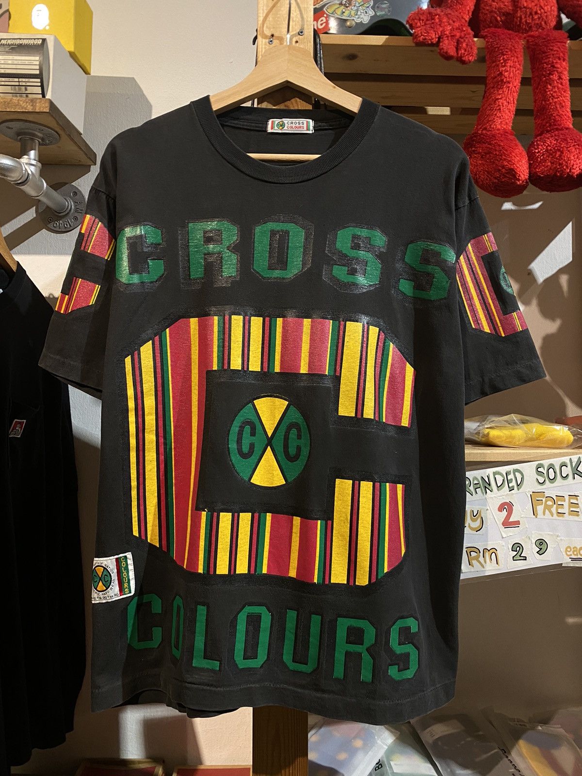 Vintage Vtg 90s CROSS COLOUR POST HIP HOP BLACK NATION TEE | Grailed