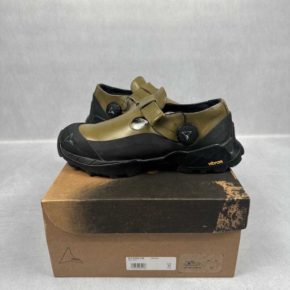 ROA × Vibram Mary Jane Leather Shoes Mule Loafer | Grailed