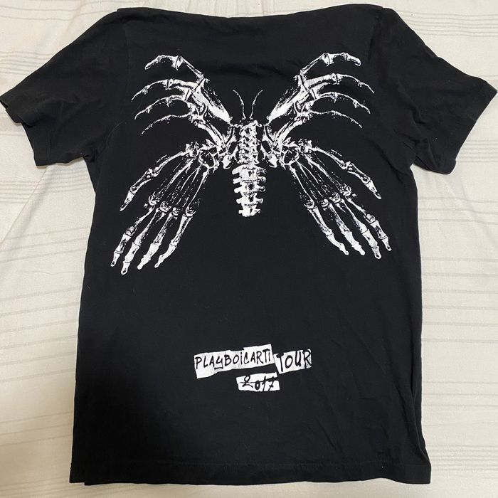 Streetwear Playboi Carti 2017 Official Tour Merch - Skeleton Butterfly ...