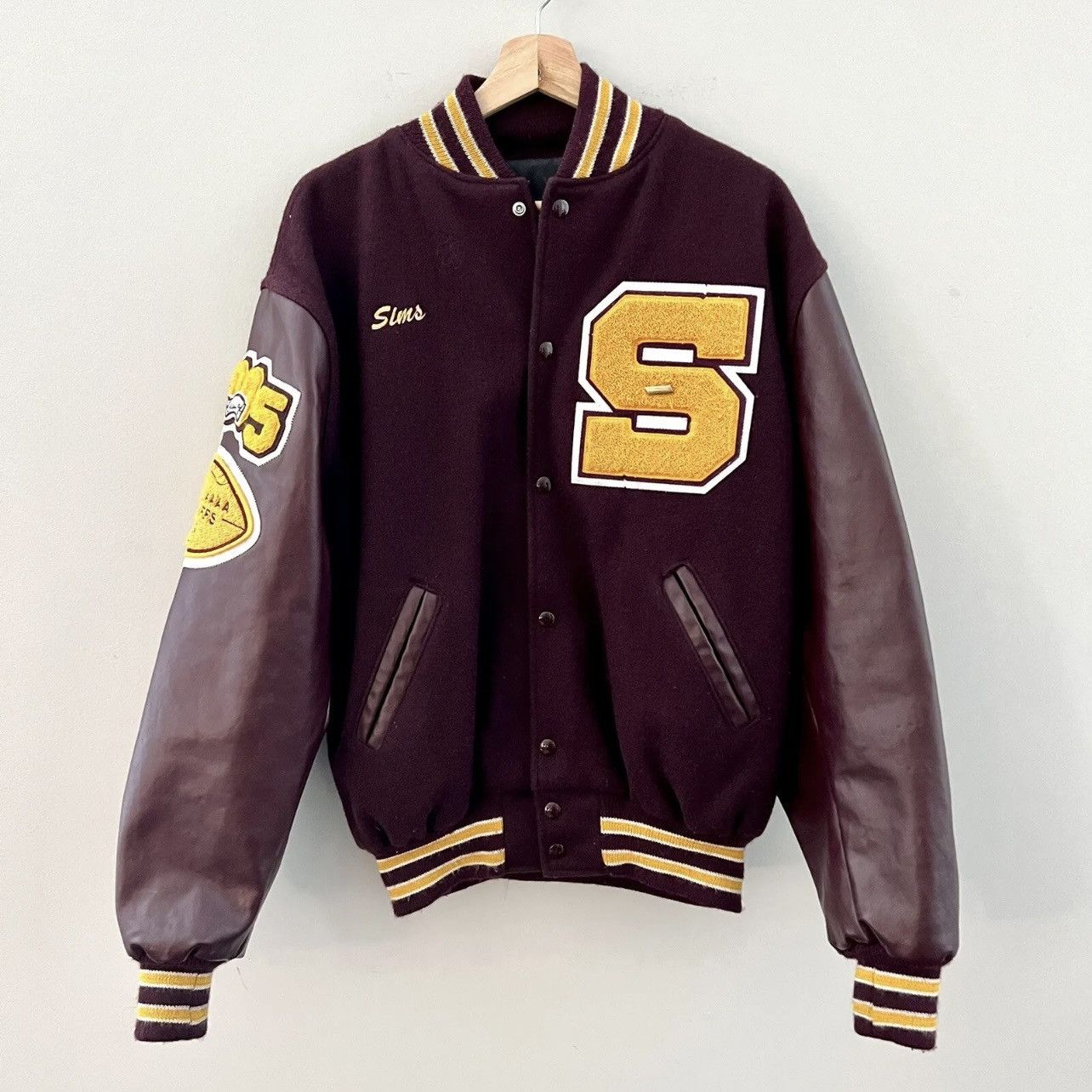 Vintage VTG 2000s Varsity Letterman Wool Leather Neff Bomber Jacket ...