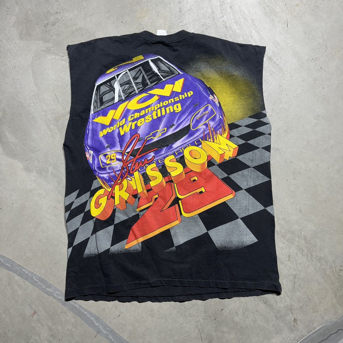 Vintage Vintage Chopped Steve Grissom NASCAR WCW Racing Tee | Grailed