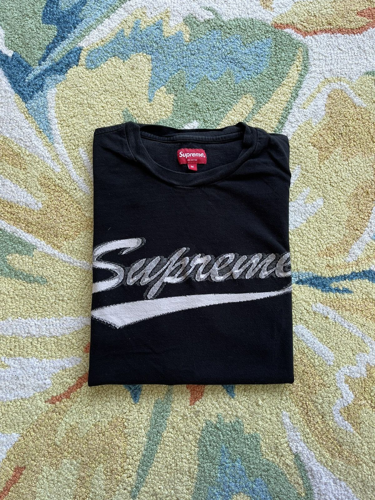 Supreme Supreme Intarsia Script S/S Top Shirt SS20 Black | Grailed