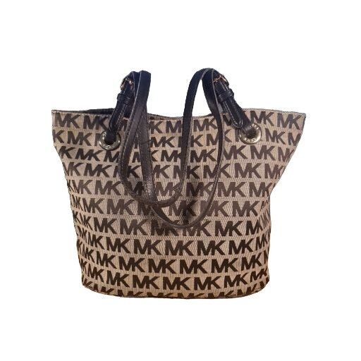 Michael Kors Michael Kors Shoulder Tote Bag Monogram Fabric Canvas ...