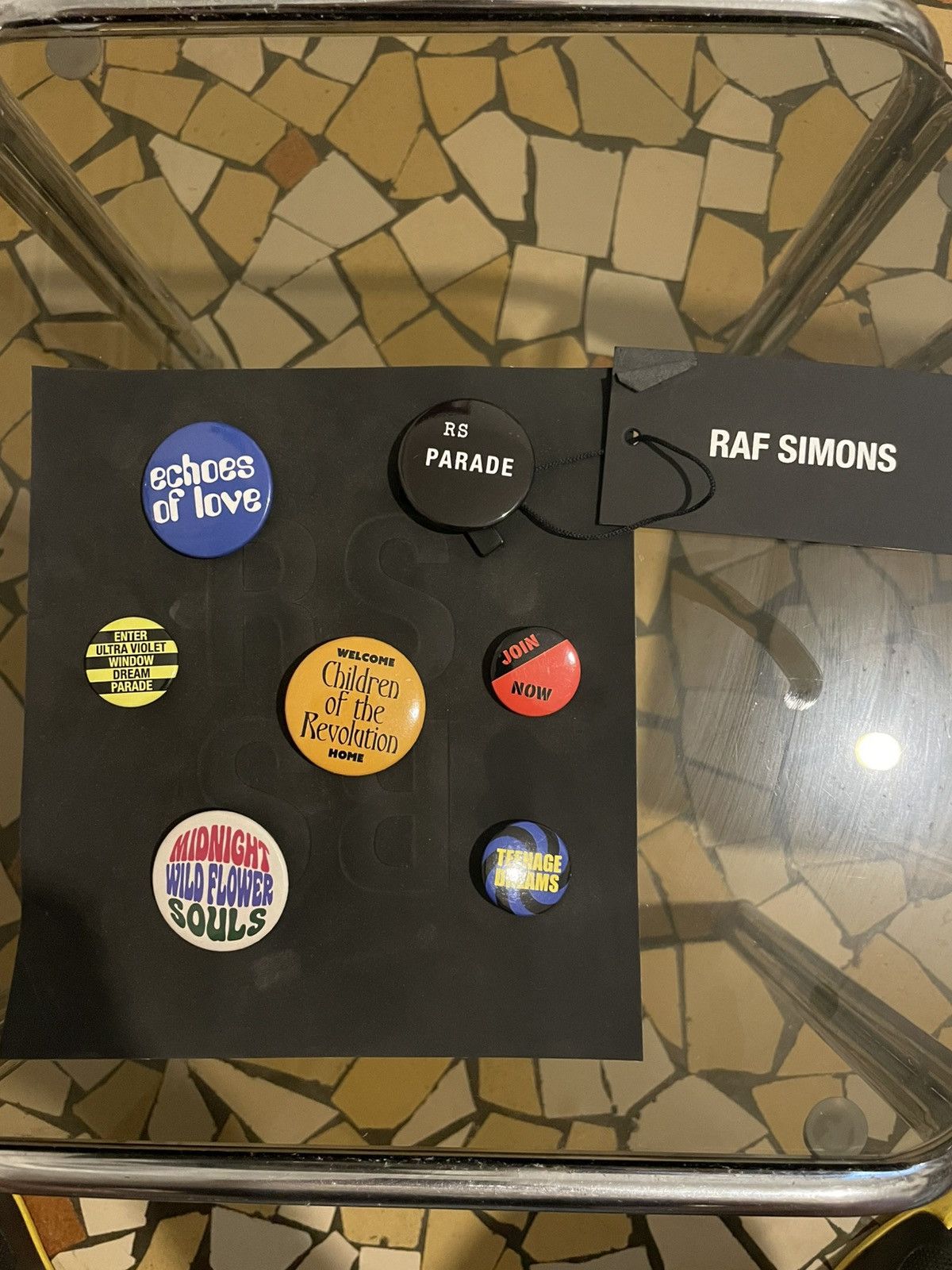 Raf Simons ARCHIVE- Raf simons set of 5 pins | Grailed