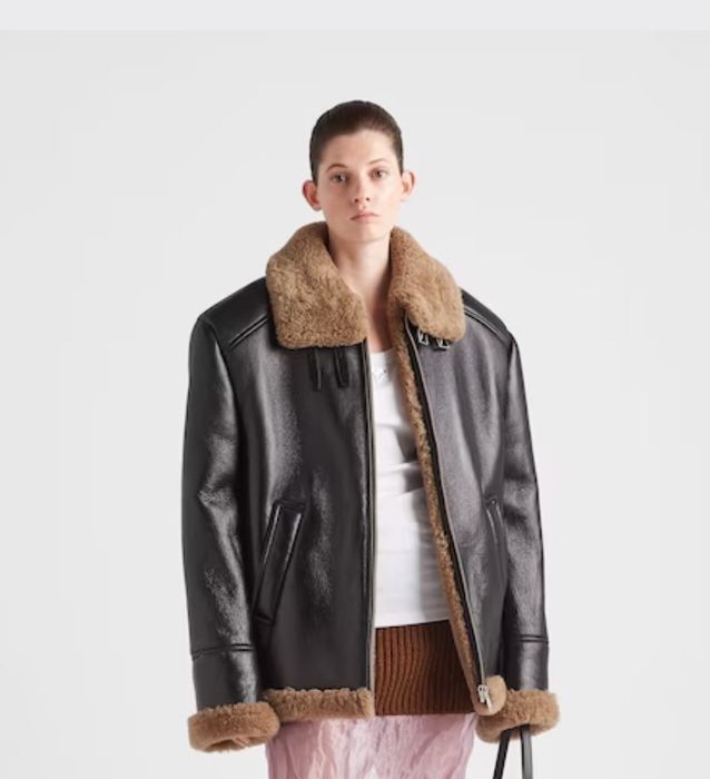 Prada Prada Oversized shearling jacket | Grailed