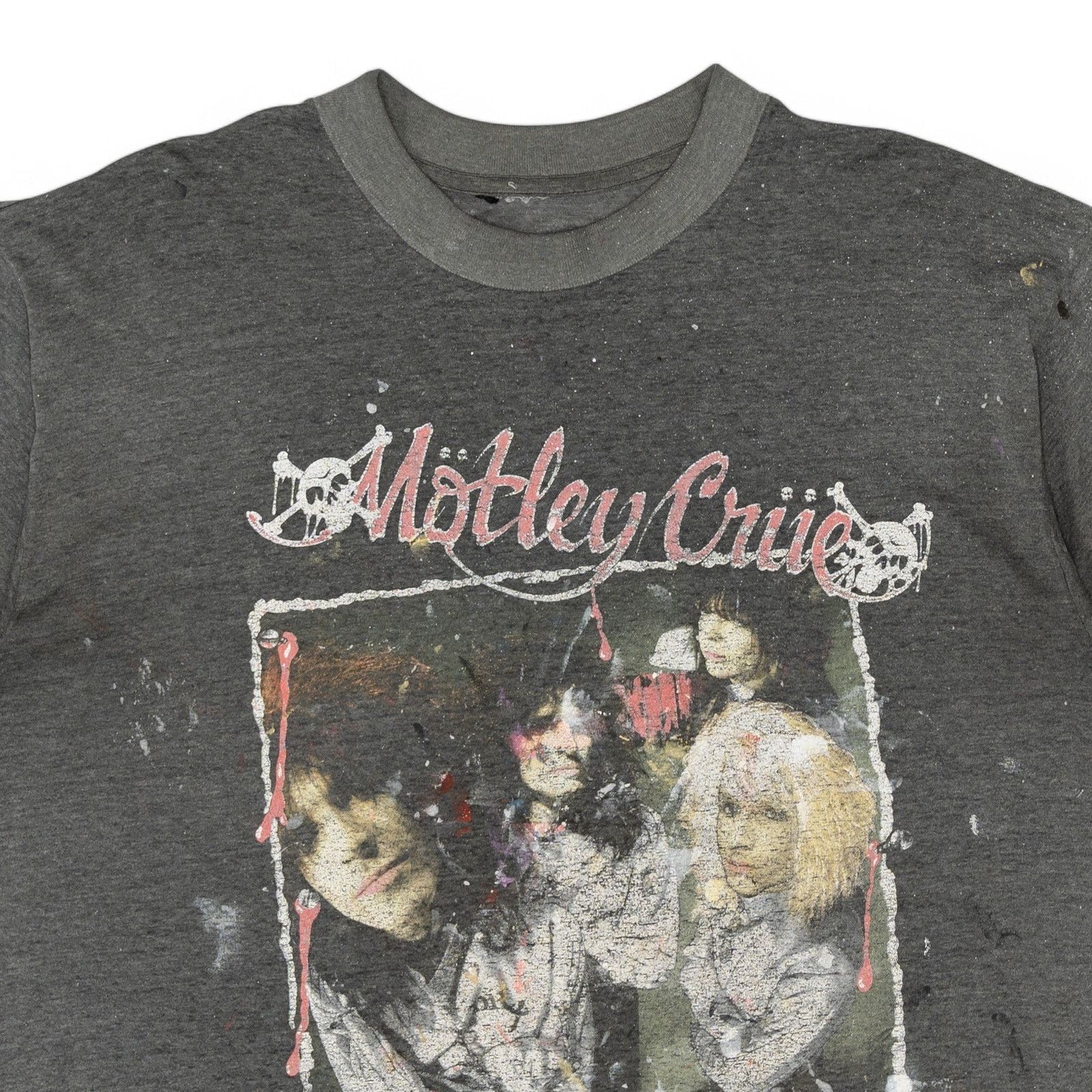 Vintage PAINT SPLATTER MOTLEY CRUE TOUR TEE - 1989 | Grailed