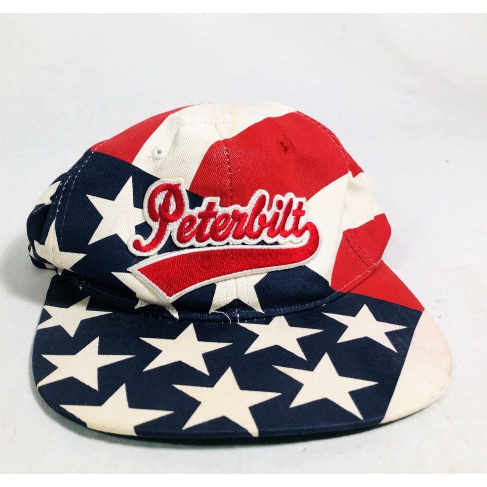 Vintage VTG Peterbilt United States Flag Snapback Hat | Grailed