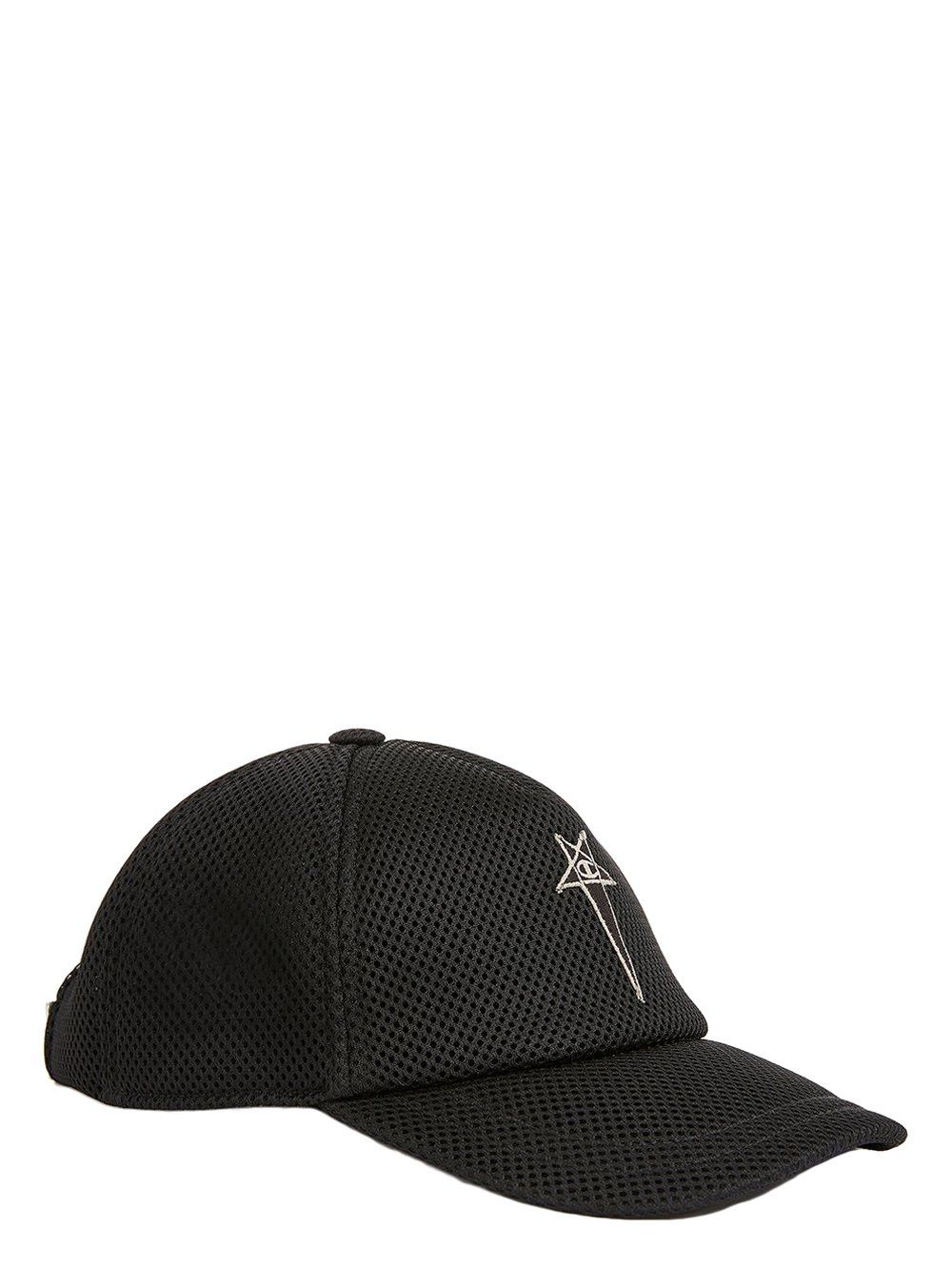 Rick Owens RICK OWENS CAP HAT DAD BLACK WHITE DRKSHDW NYLON LEATHER ...