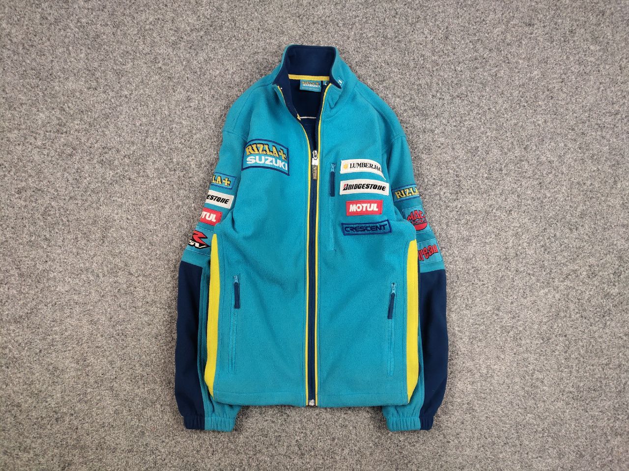Vintage Vintage 90's Rizla Suzuki Softshell Fleece Racing Jacket | Grailed