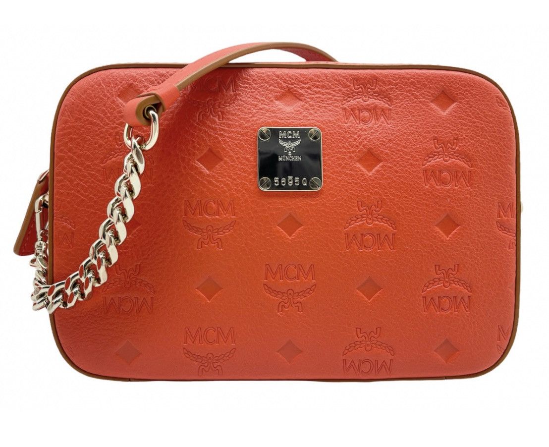 MCM MCM New Logo Embossed Leather Camera Crossbody Purse Bag | Grailed