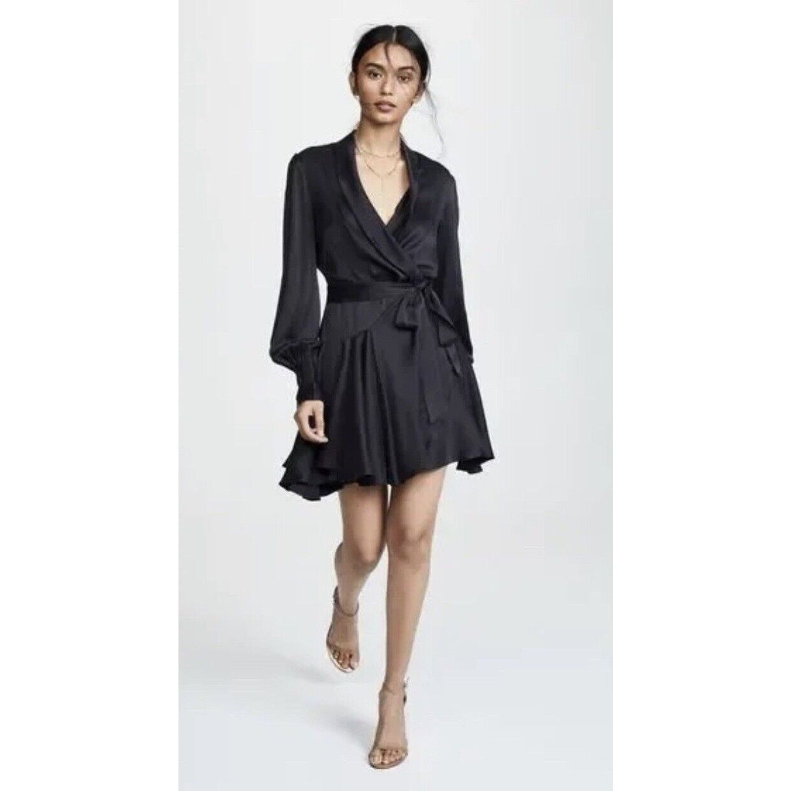 Zimmermann Zimmermann Silk Wrap Mini Flutter Dress Designer 3 US Large ...