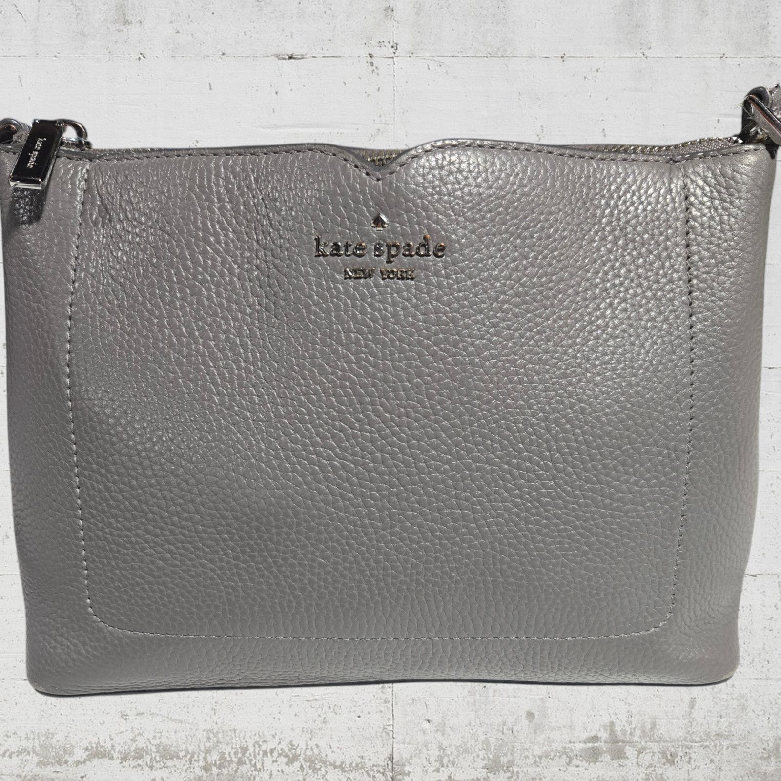 Kate Spade Kate Spade Grey Pebbled Leather Harlow Crossbody Purse | Grailed