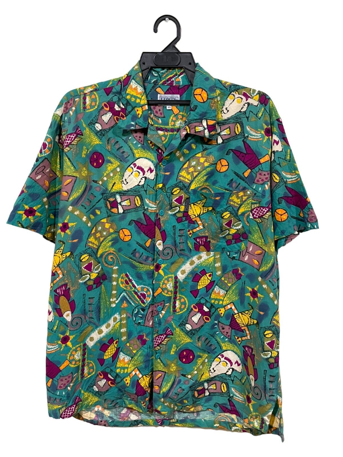 Edwin Rare🔥Edwin 80s Art AOP For Sensitive Age Production Shirts | Grailed