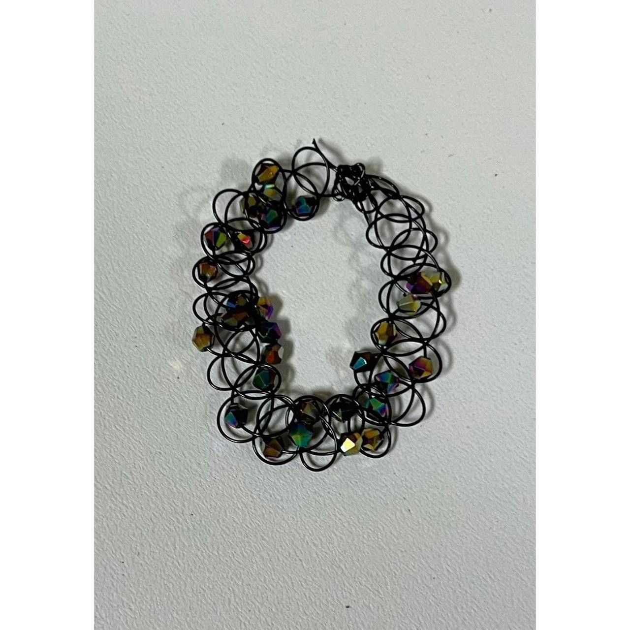 Jewelry × Streetwear × Vintage Black Beaded Tattoo Y2K Goth Anklet ...