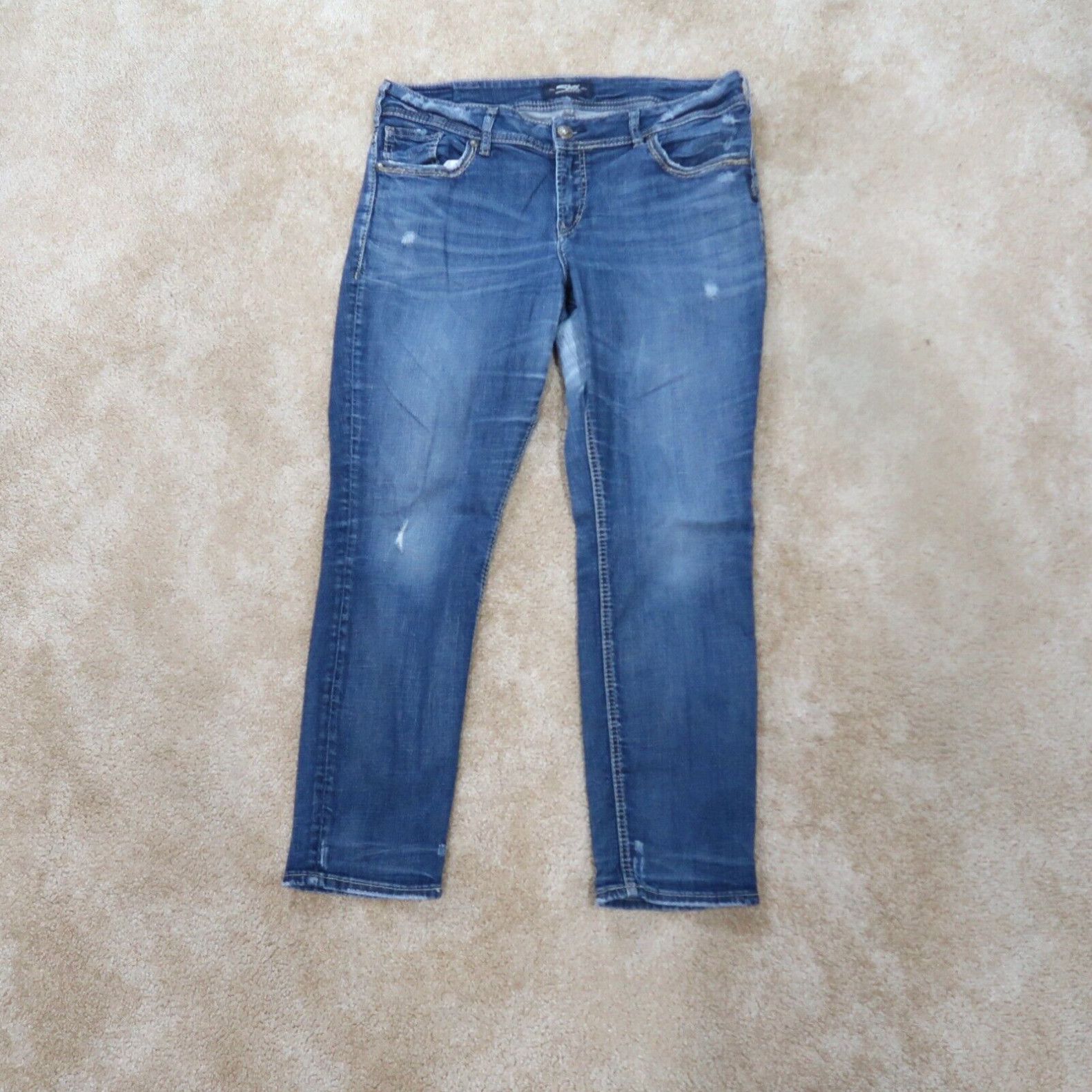 Silver Jeans Co. Silver Jeans Suki Ankle Slim Women's 16 Blue Stretch ...