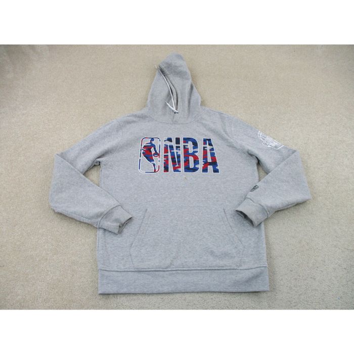 NBA NBA Sweater Adult Small Gray National Basketball League Hoodie ...