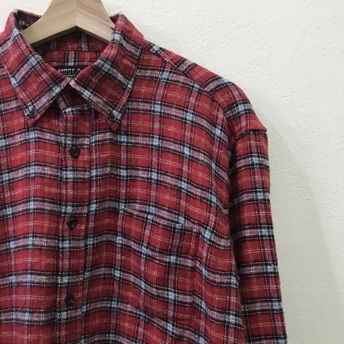 Vintage First Down USA Plaid Tartan Flannel Shirt | Grailed
