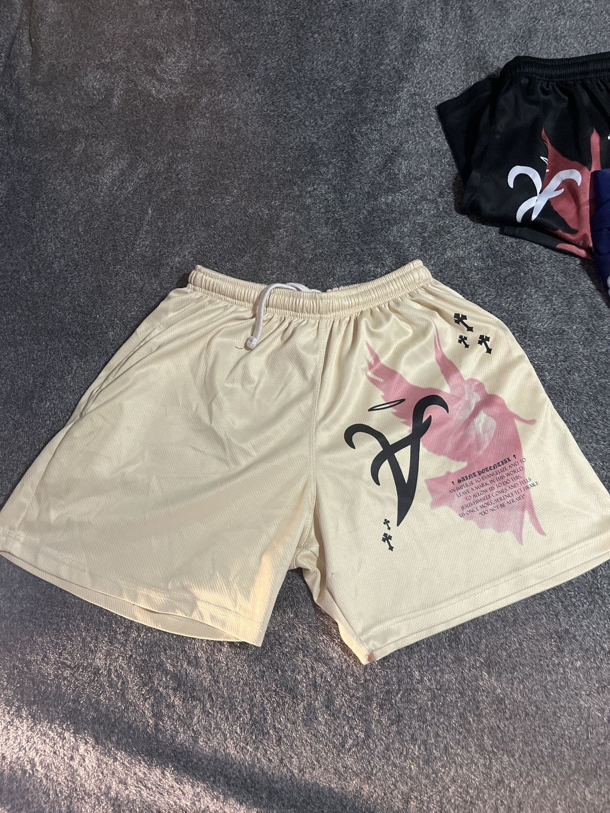 Streetwear Saint Potential Alabama Cream Mesh Shorts | Grailed