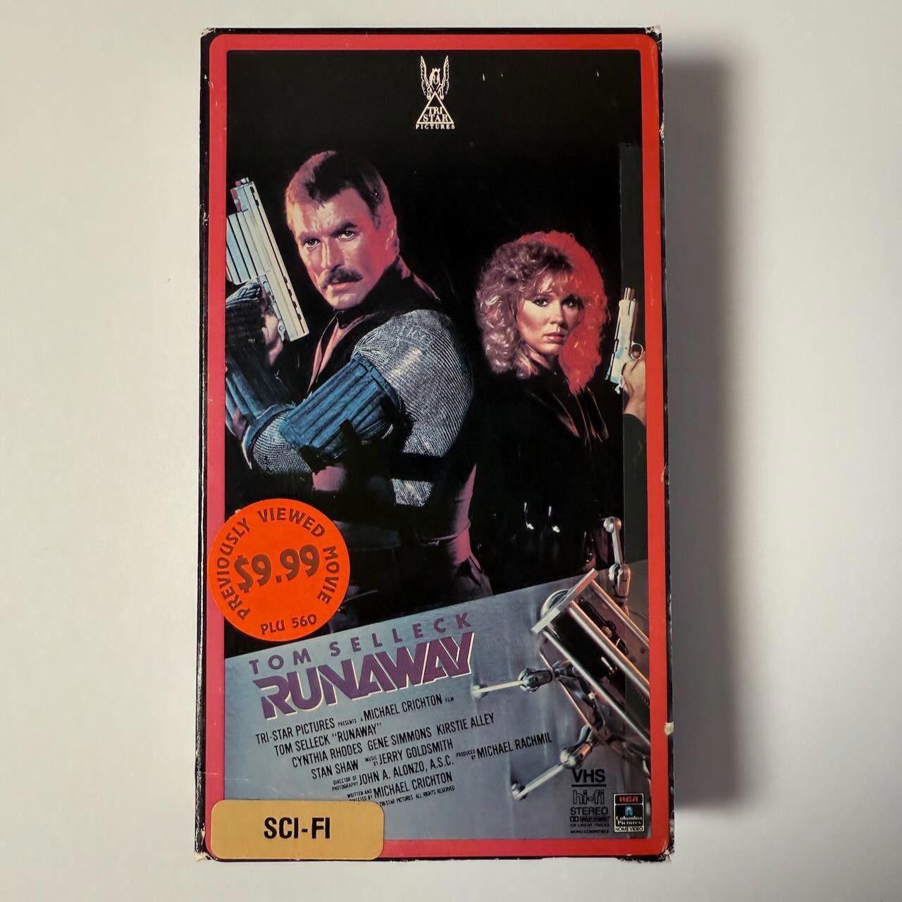 Designer RARE RUNAWAY VHS 1985 Selleck Sci-Fi Thriller KING SOOPERS ...