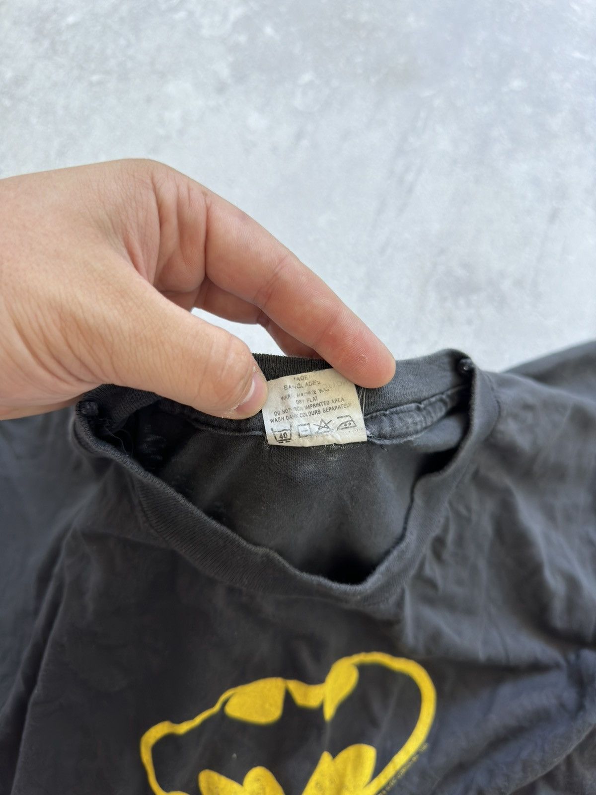 Batman × Dc Comics × Vintage Batman 1986 Vintage Black Shirt Promo Logo ...