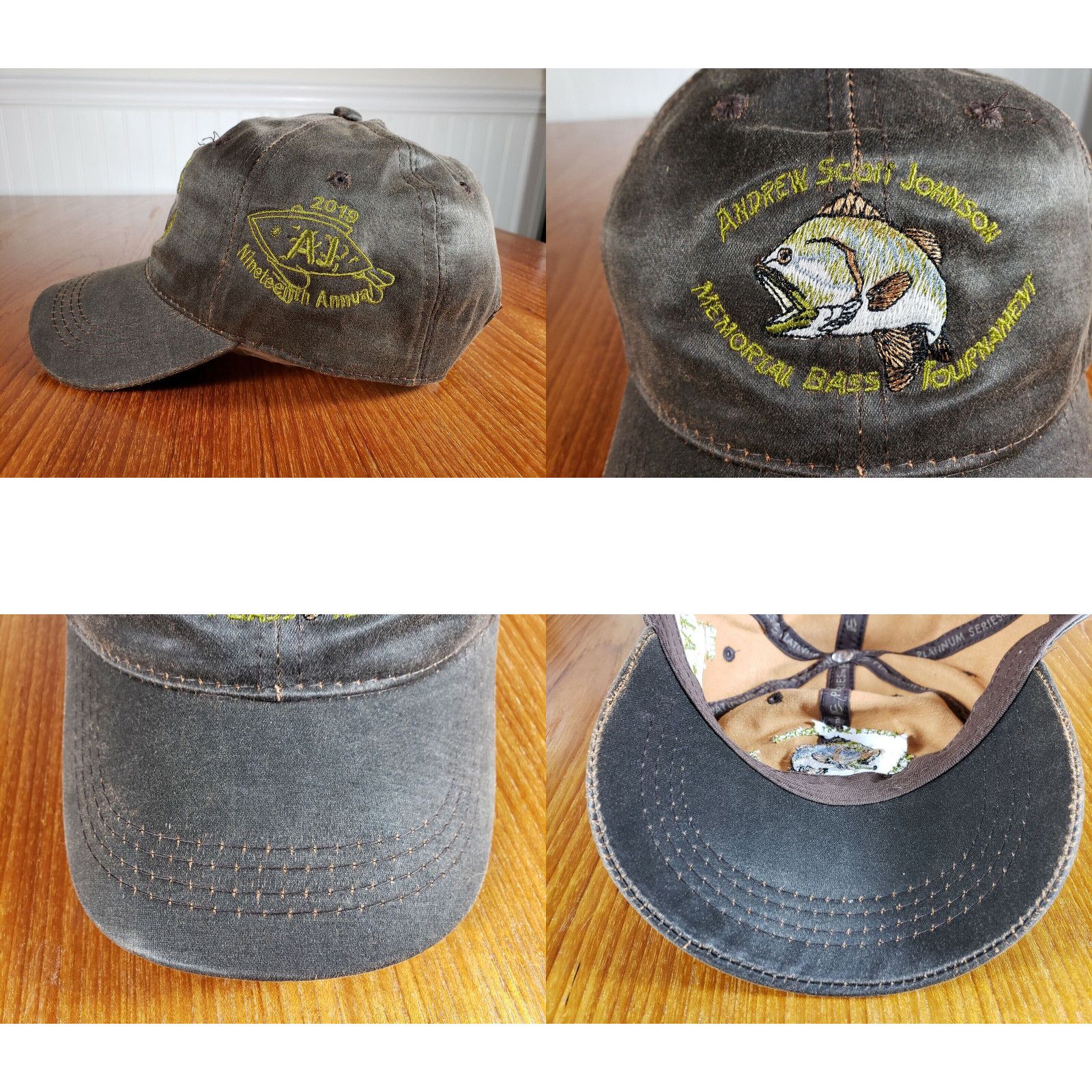 Vintage Memorial Bass Fishing Tournament platinum series outdoor cap ...