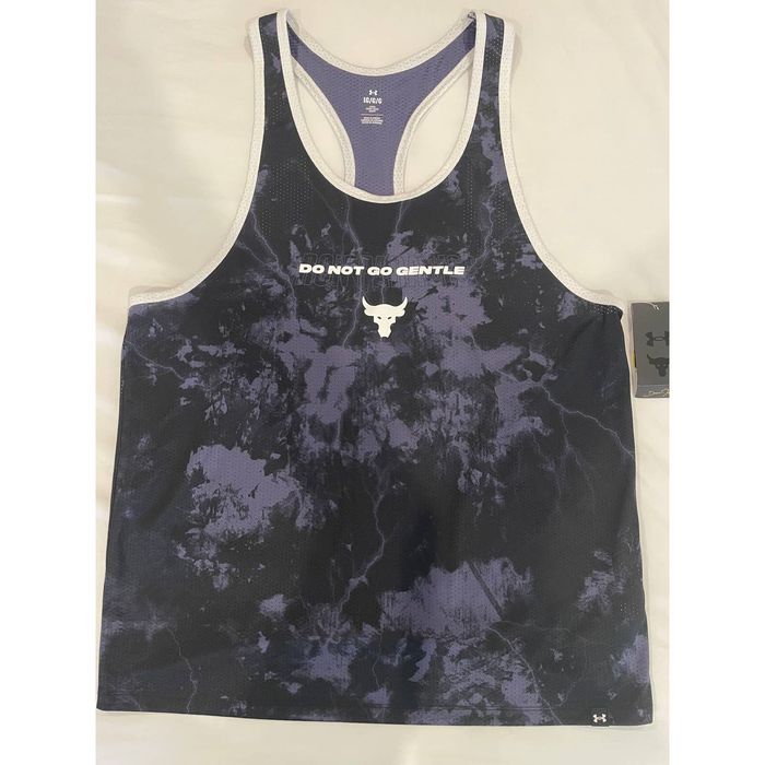 Under Armour Under Armour Project Rock Tank Top Mens Large Black Grey ...