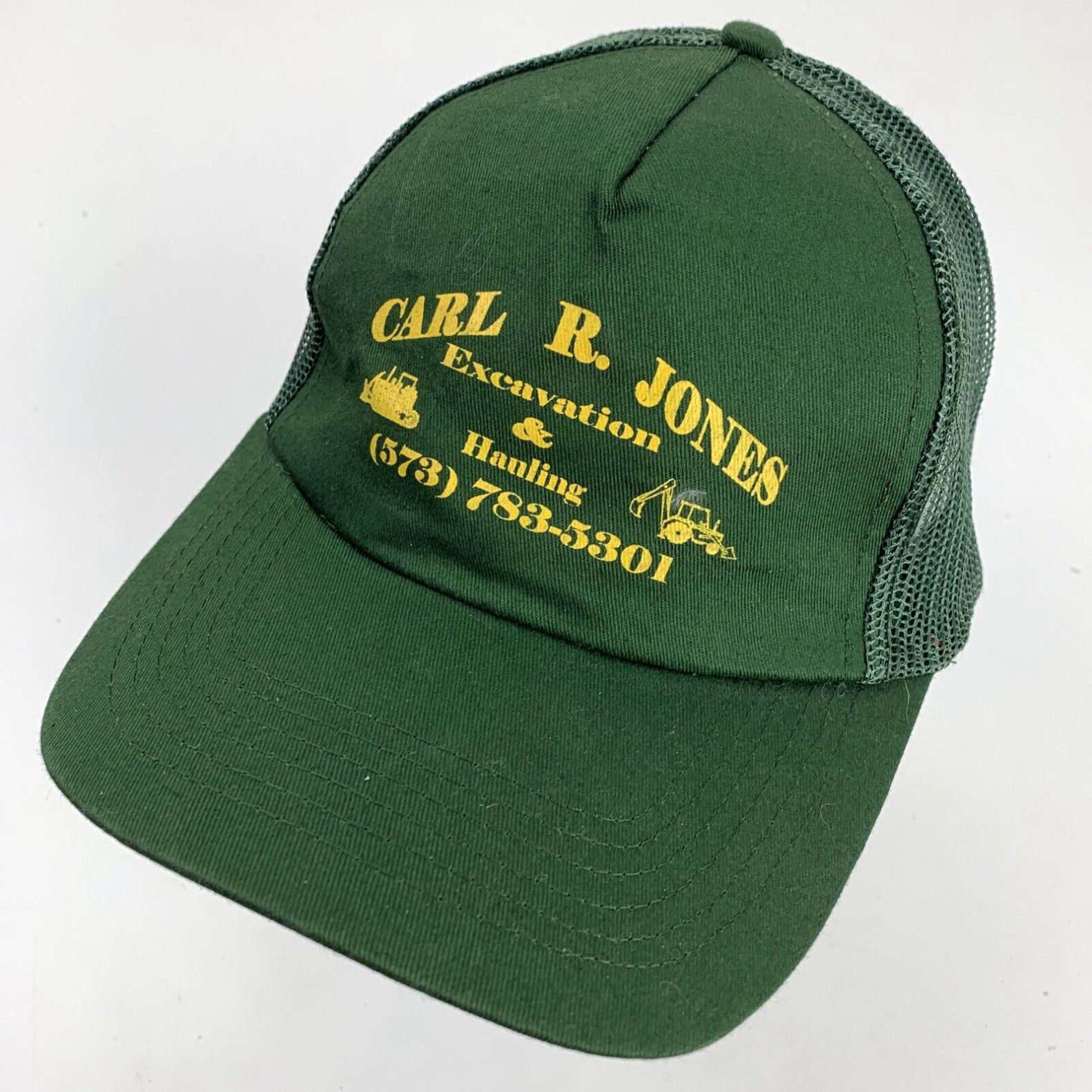 Bally Carl R Jones Excavation & Hauling Trucker Ball Cap Hat Snapback ...