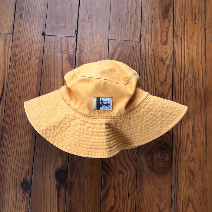 Vintage 2000s Stussy yellow bucket hat | Grailed