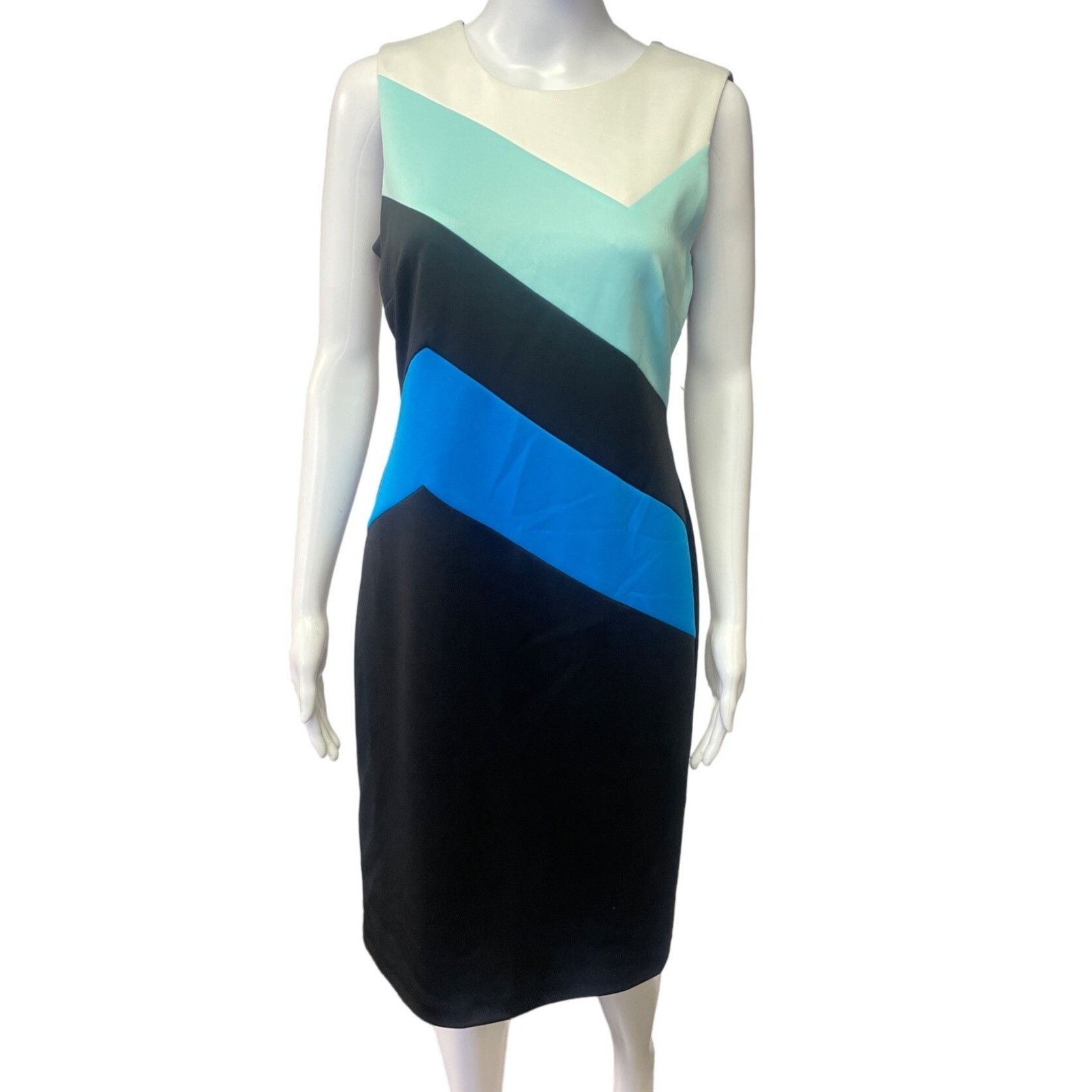 Calvin Klein Calvin Klein Women's Colorblock Dress, Sleeveless, knee ...