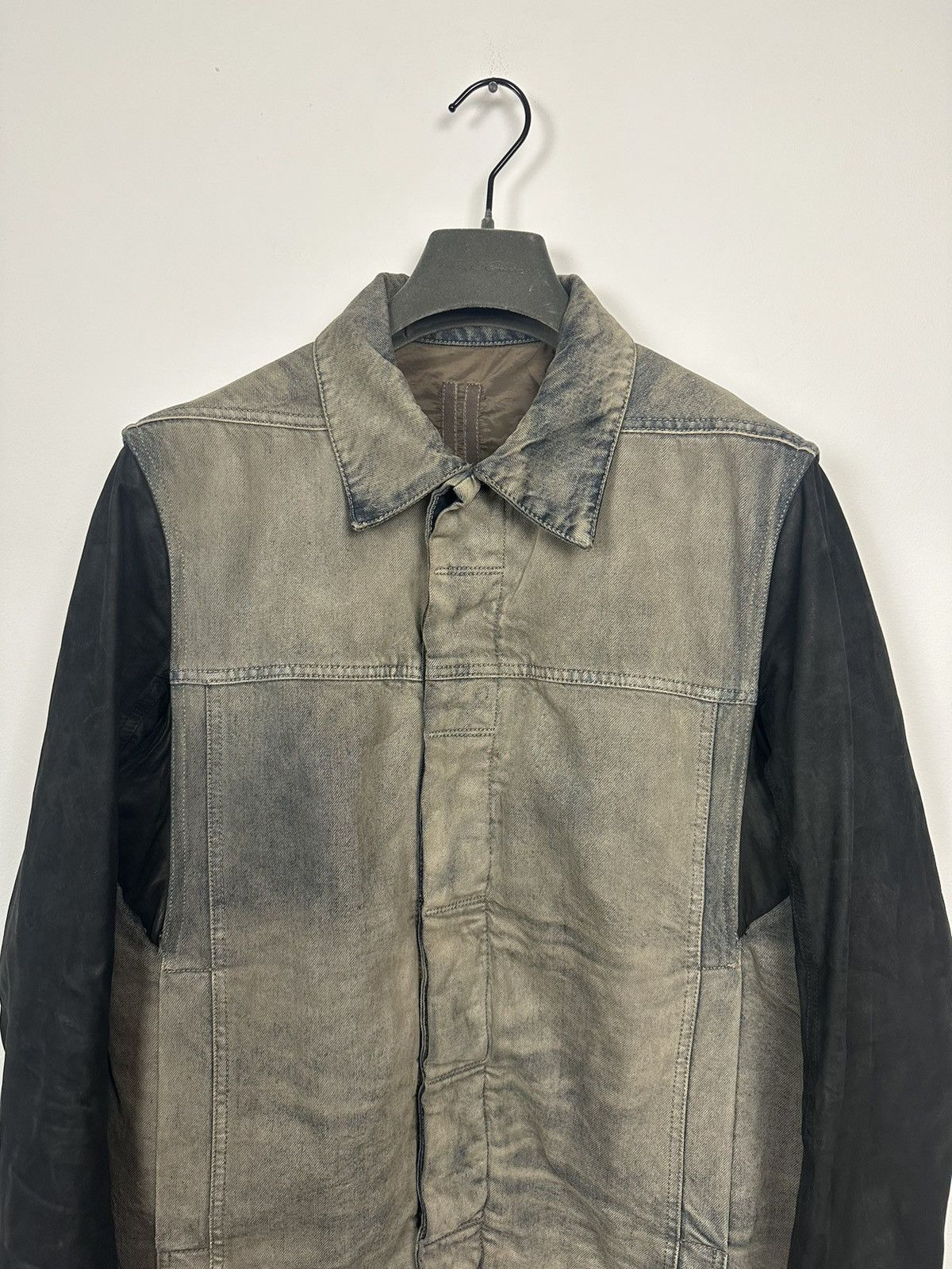 Rick Owens FW09 CRUST DRKSHDW Oiled Calf Sleeve Worker | Grailed