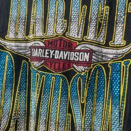 Harley Davidson Harley Davidson motorcycle Bedazzled crop short sleeve ...